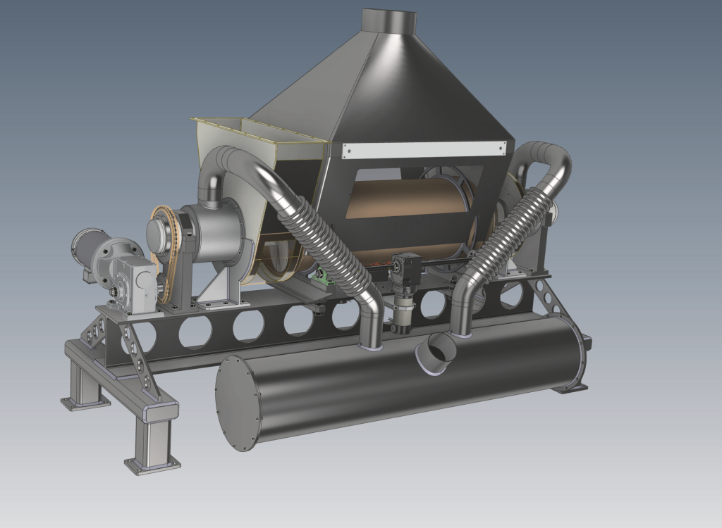 Induction Heated Rotary Bio-Char Kiln - Sono-Dyne Systems